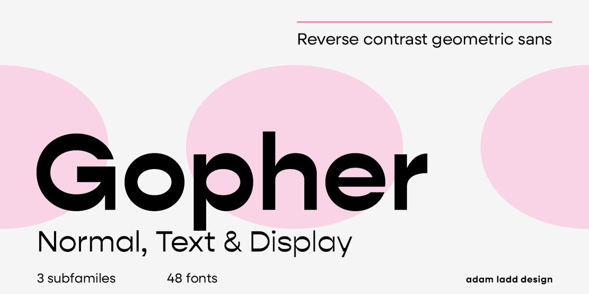 Adam Ladd Design - Type Design, Fonts, Graphic Design - Gopher Font Family