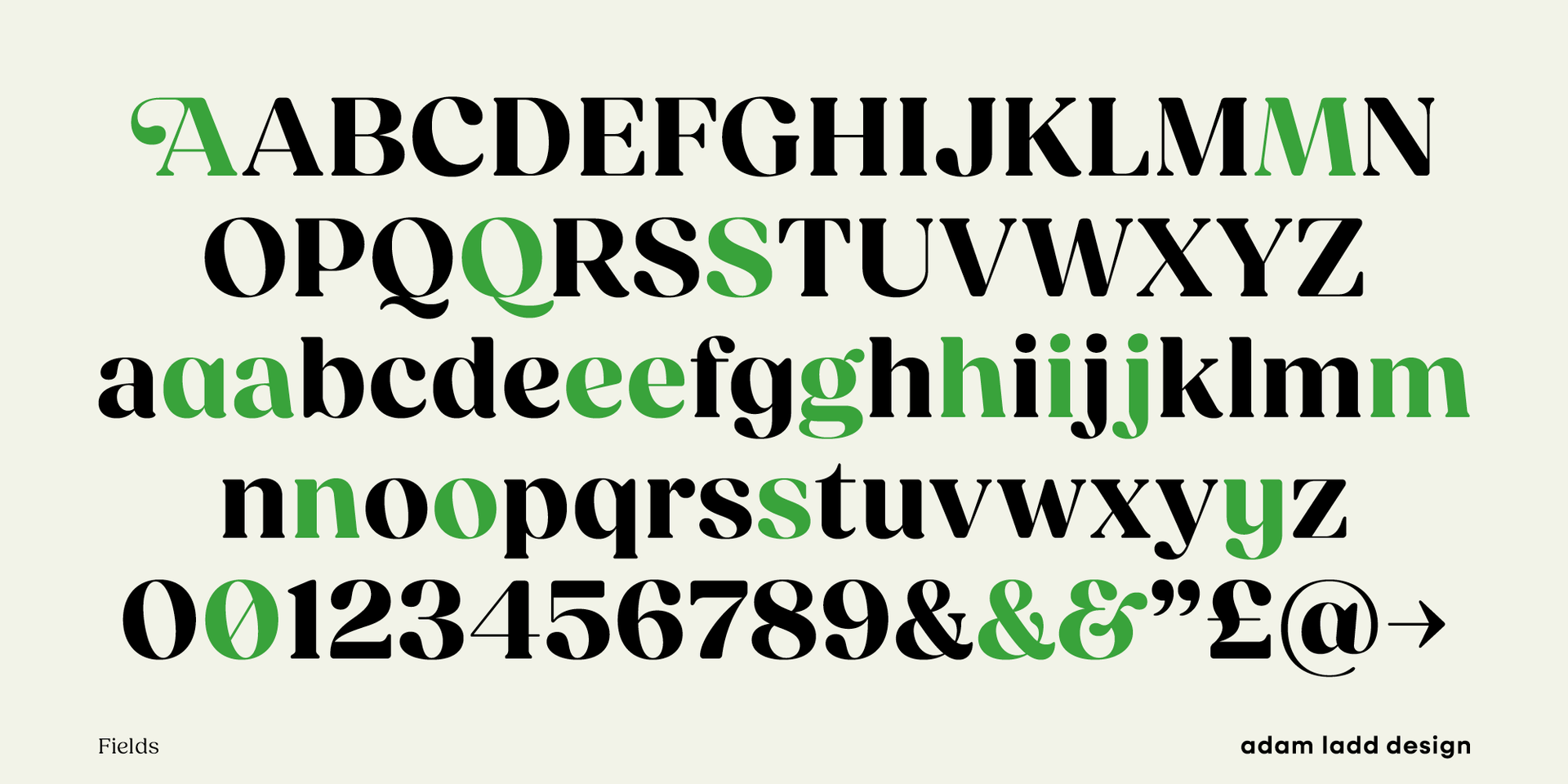 Adam Ladd Design - Type Design, Fonts, Graphic Design - Fields Font Family