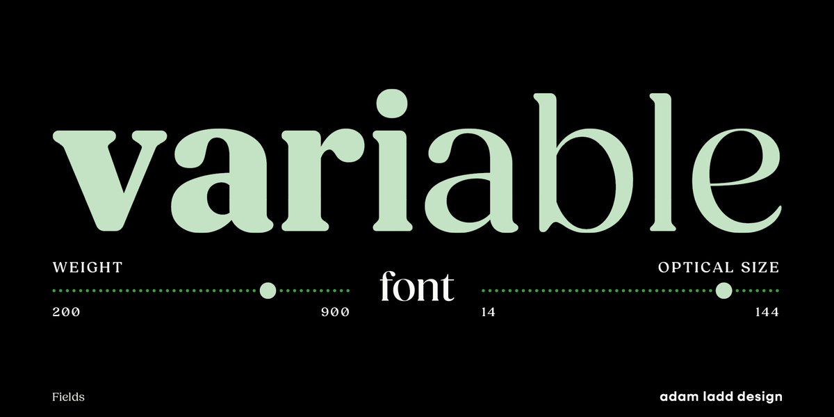 Adam Ladd Design - Type Design, Fonts, Graphic Design - Fields Font Family